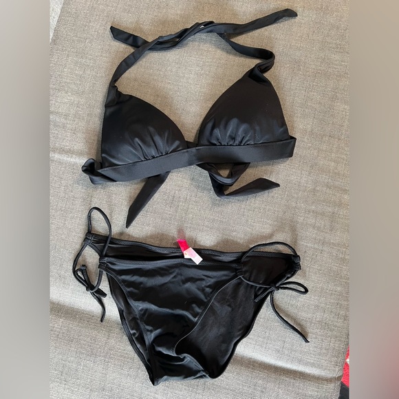 Victoria's Secret | Swim | Victorias Secret Basic Black Bikini | Poshmark